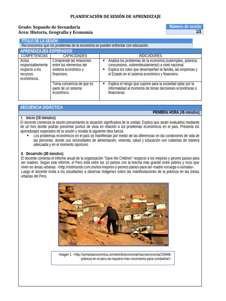 Hge2-U9 Sesion 1 | PDF | Pobreza | Pobreza e indigencia