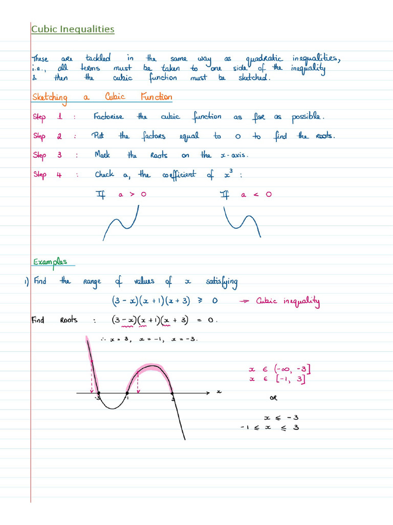 #04 Cubic Inequalities | PDF