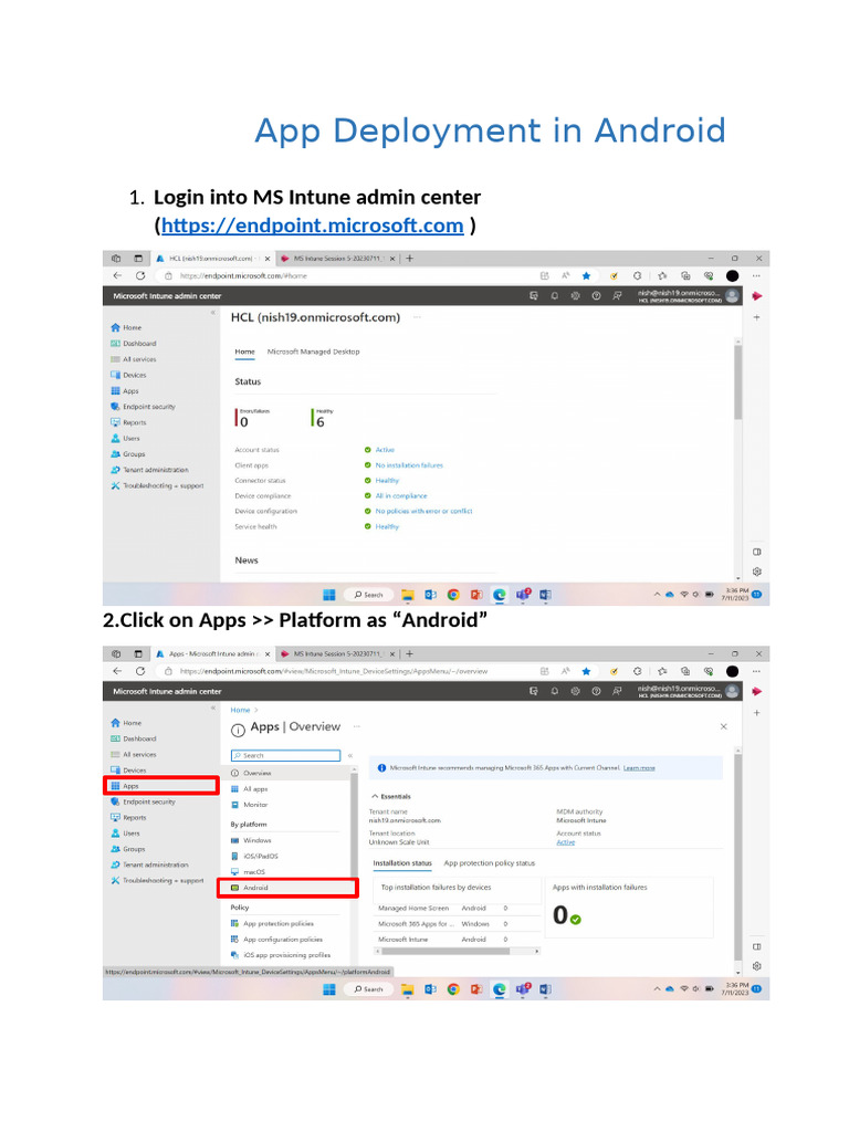 App Deployment For Android (Mallela - Reddy) | PDF