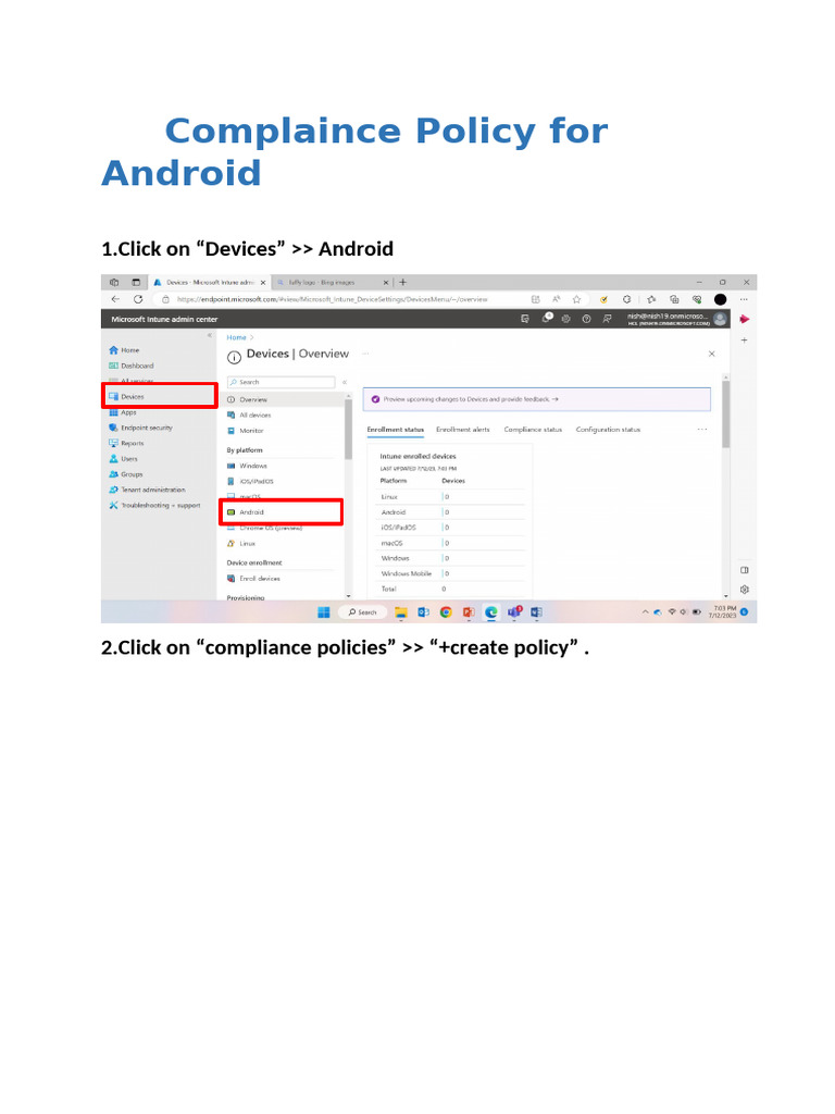 Android Compliance Policy Setup Guide | PDF