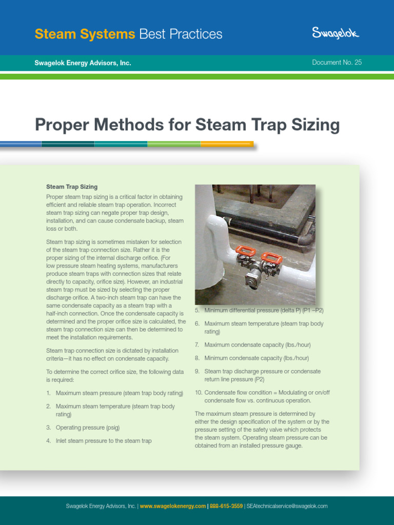 Best Practices - Steam Trap Station Sizing | PDF | Pressure | Steam