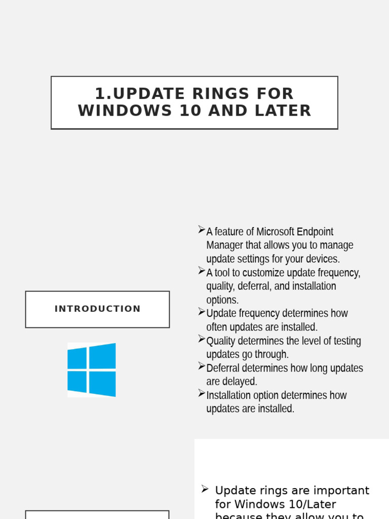 Managing Windows 10 Update Rings | PDF | Windows 10 | Computer Security