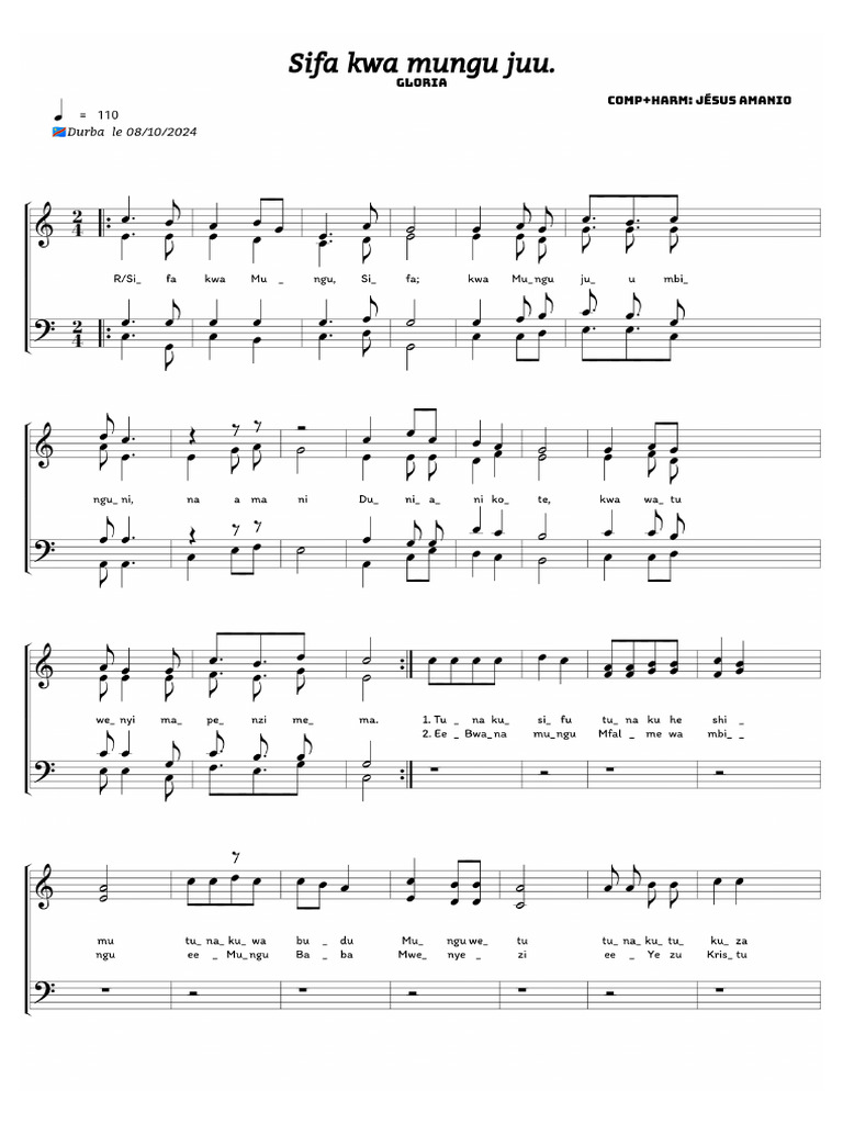 ??SIFA KWA MUNGU JUU° | PDF