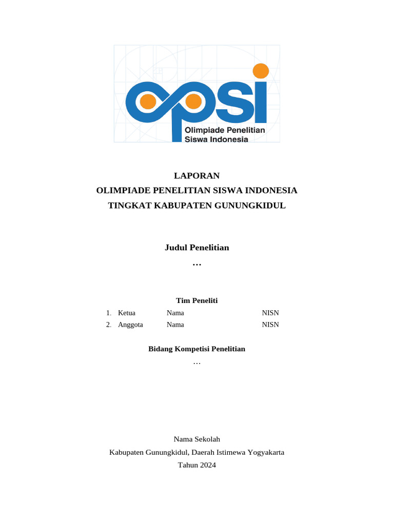 Format Opsi 2024 | PDF