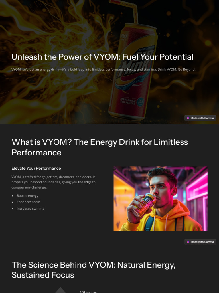Unleash The Power of VYOM Fuel Your Potential | PDF
