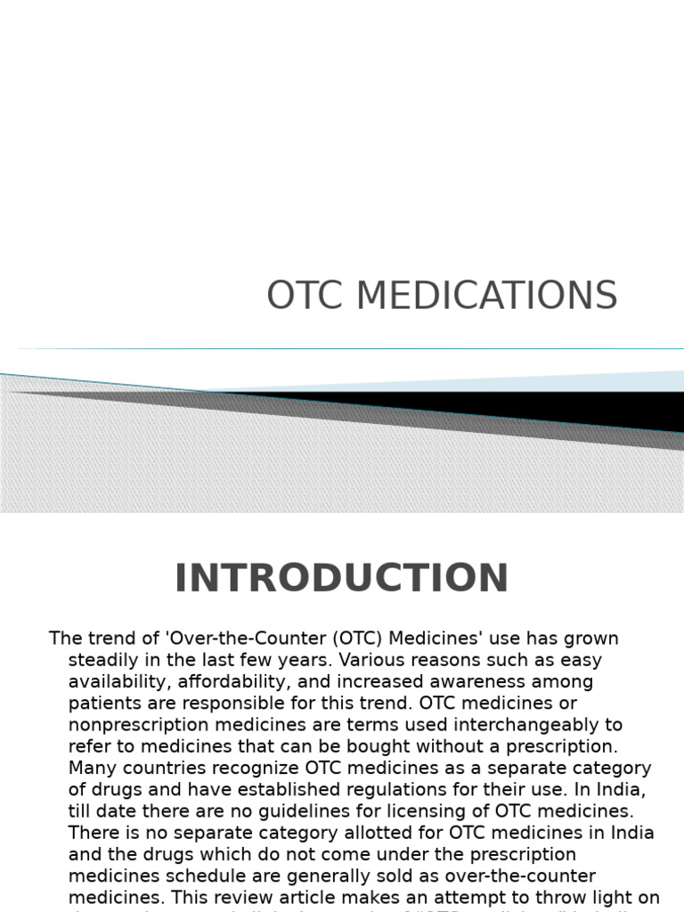 Anas Otc Medications | PDF | Over The Counter Drug | Prescription Drugs