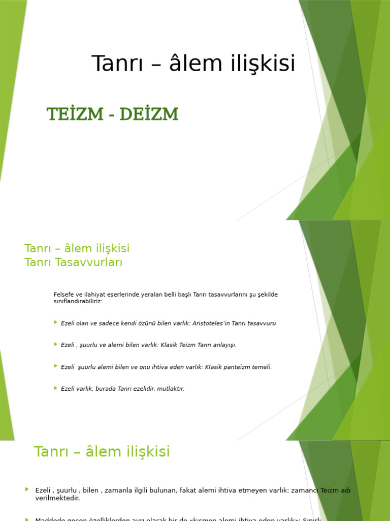 Tanrı Tasavvurları - Teizm-Deizm | PDF