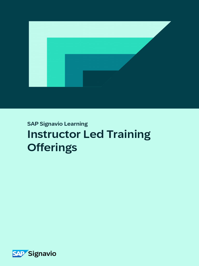 SAP Signavio Instructor Led Training Catalog | PDF | Data | Business ...