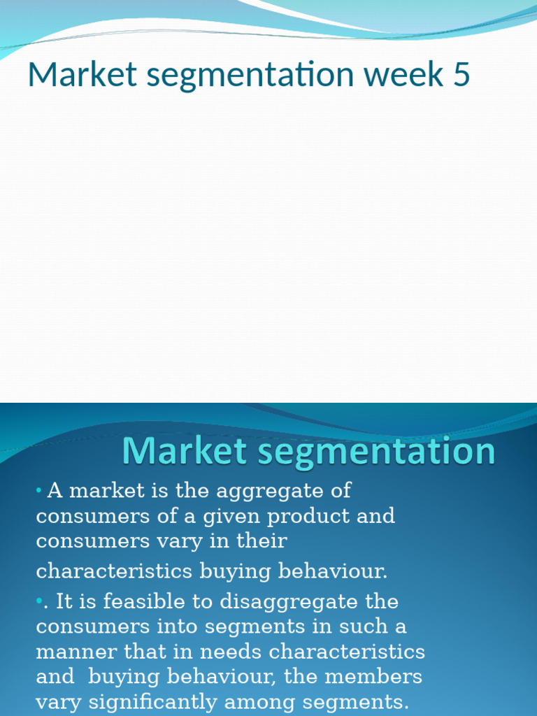Market Segmentation, Targeting and Positioning | PDF | Market ...