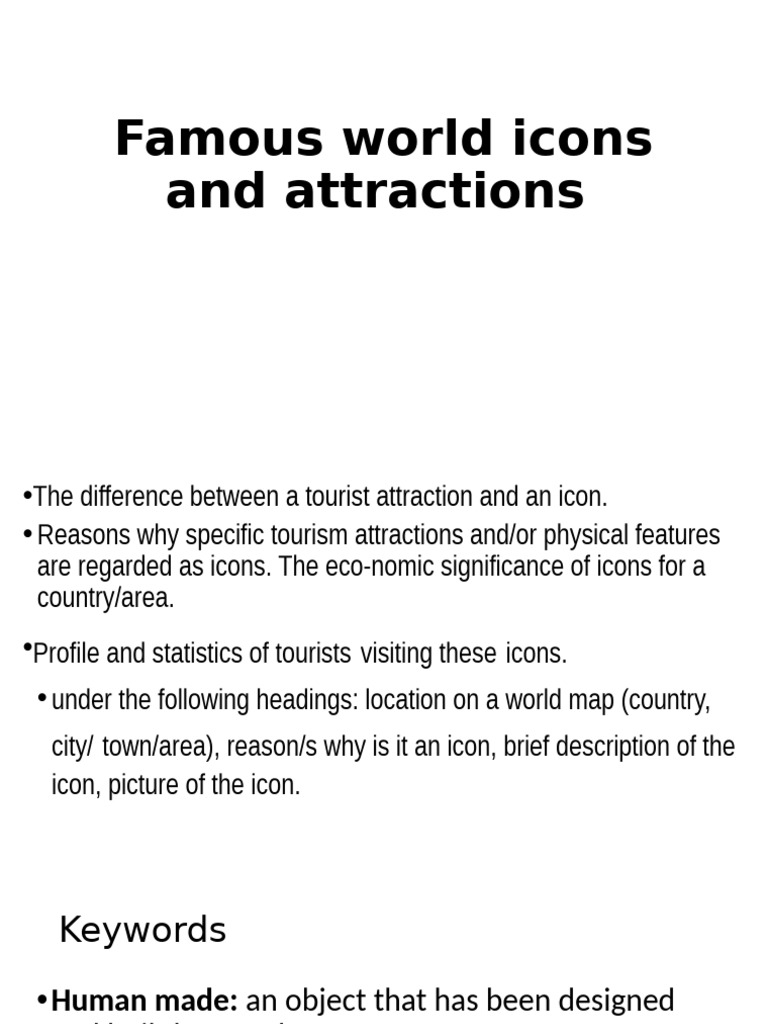 Famous World Icons in Tourism | PDF