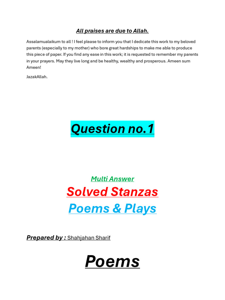 Ba (Ada) Part 1 English Language Complete Notes | PDF