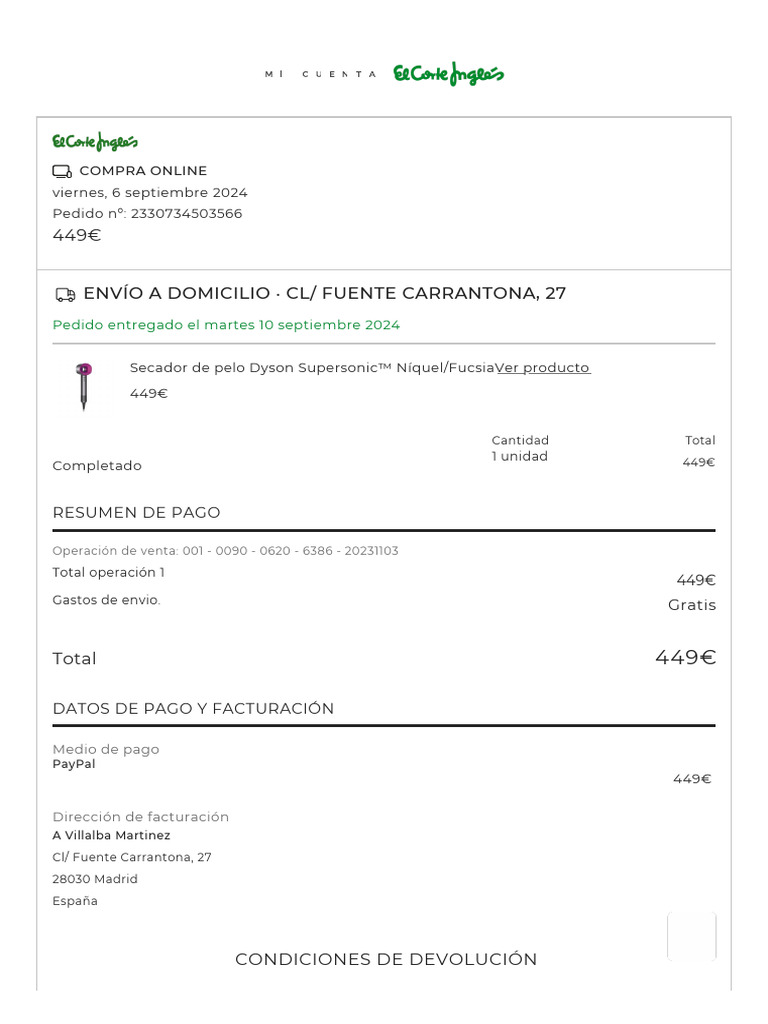 710466668 Factura Dyson.pdf | PDF