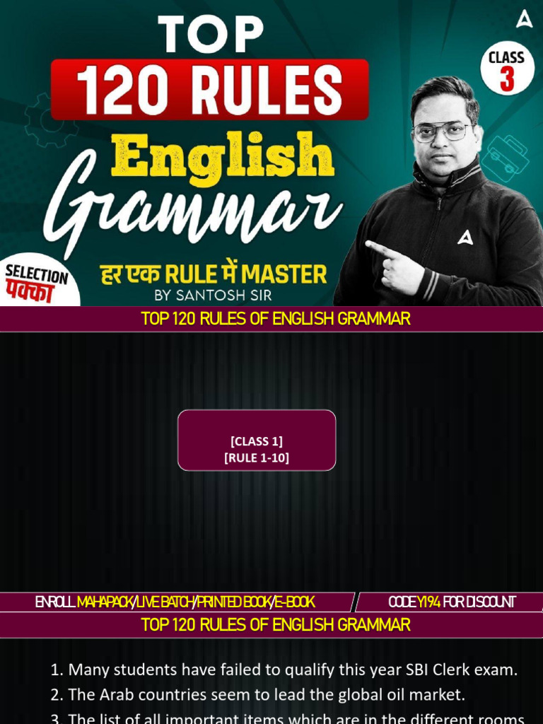 120 Rules of Grammar Complete | PDF | English Grammar | Grammatical Number