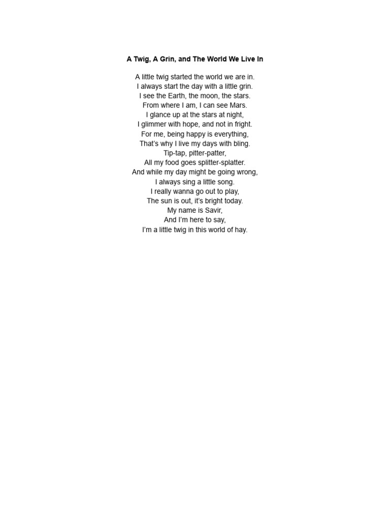 Poetry & Pizza Poem | PDF