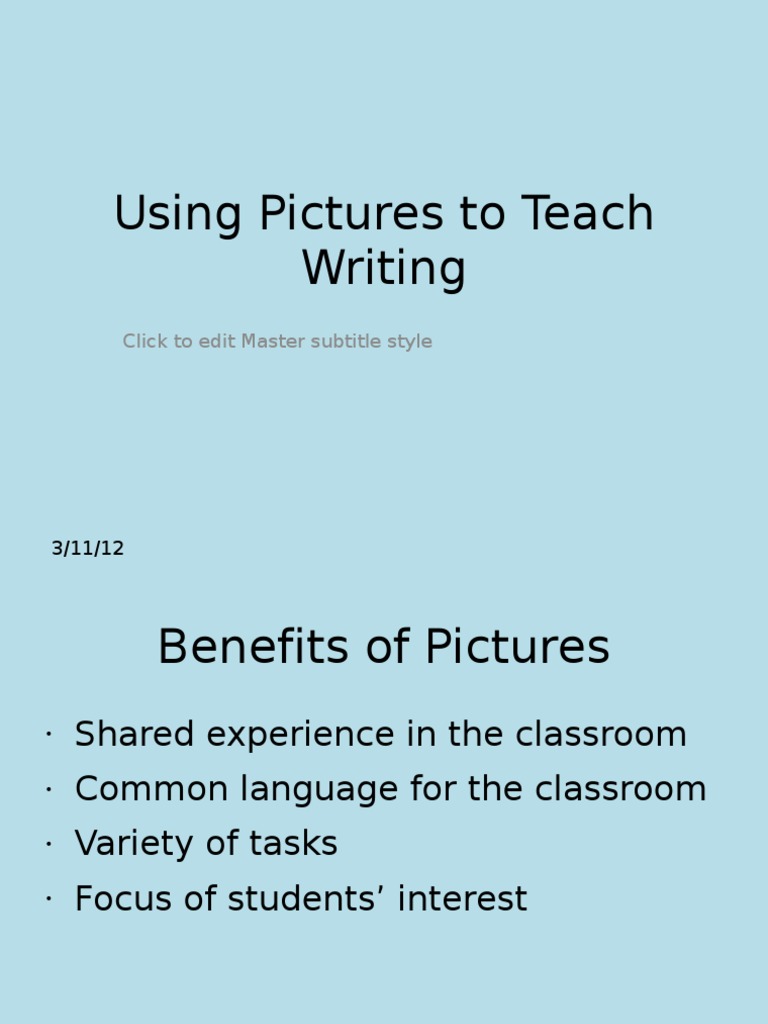 Using Pictures To Teach Writing | PDF | Art