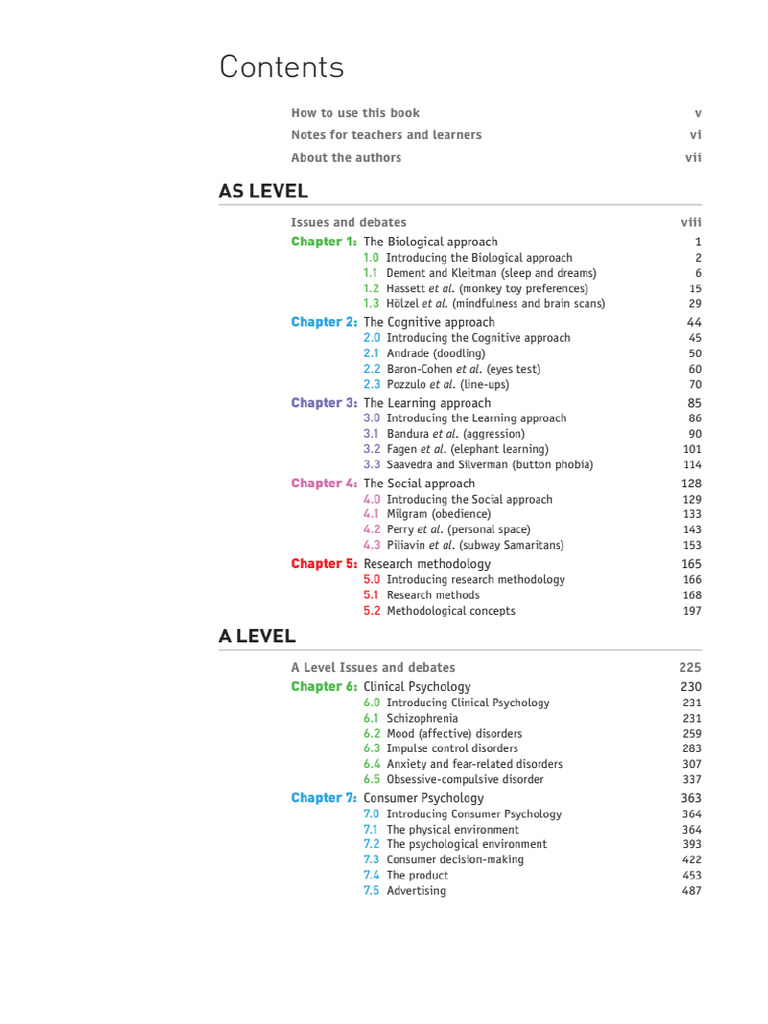 Cambridge Psychology As A Level Book | PDF