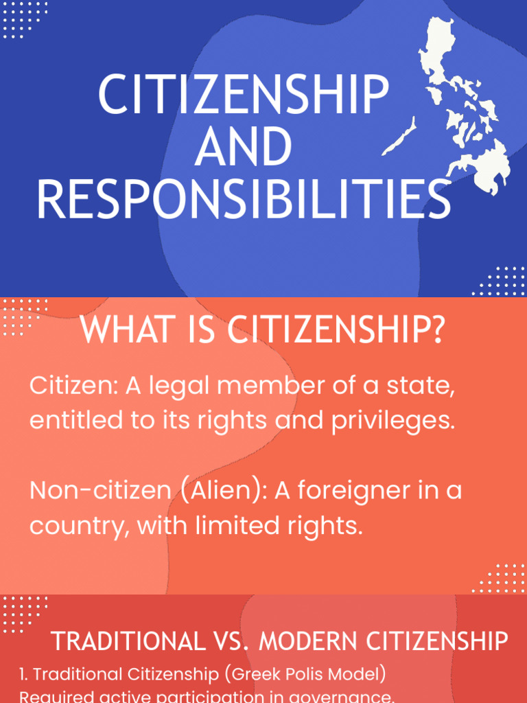 Citizenship and Responsibilities | PDF | Citizenship | Naturalization