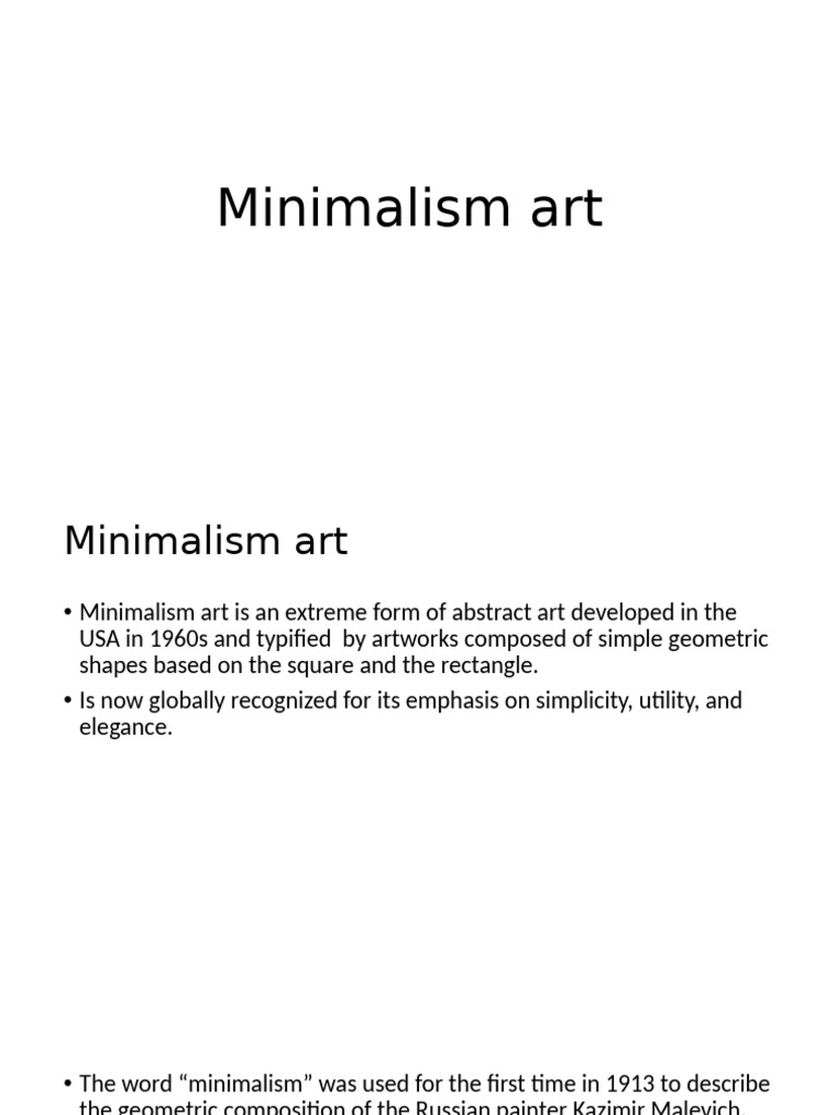 Understanding Minimalism Art | PDF