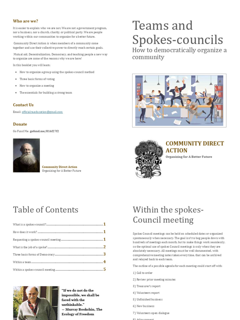 Councils and Teams Booklet | PDF | Voting | Democracy