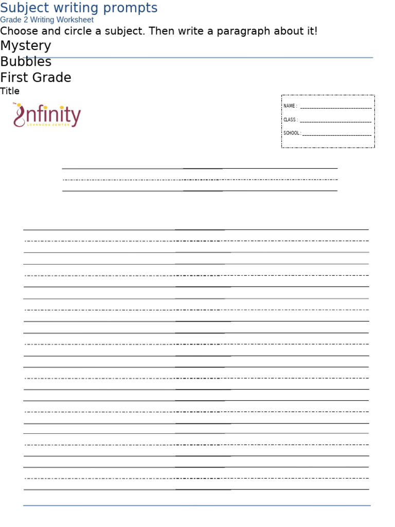 Grade 2 Subject Writing Prompts e PDF | PDF