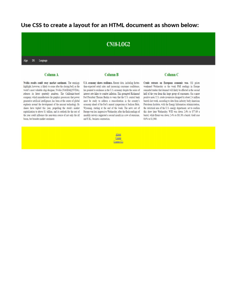 Kiem tra 1 HTML CSS | PDF