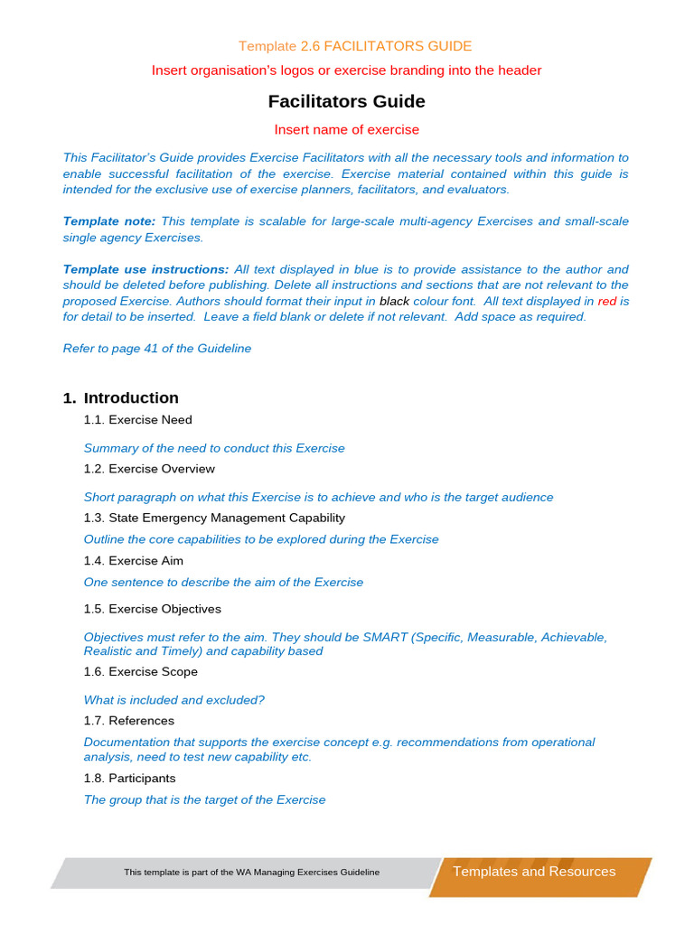 Template_2.6_Facilitators_Guide | PDF | Evaluation