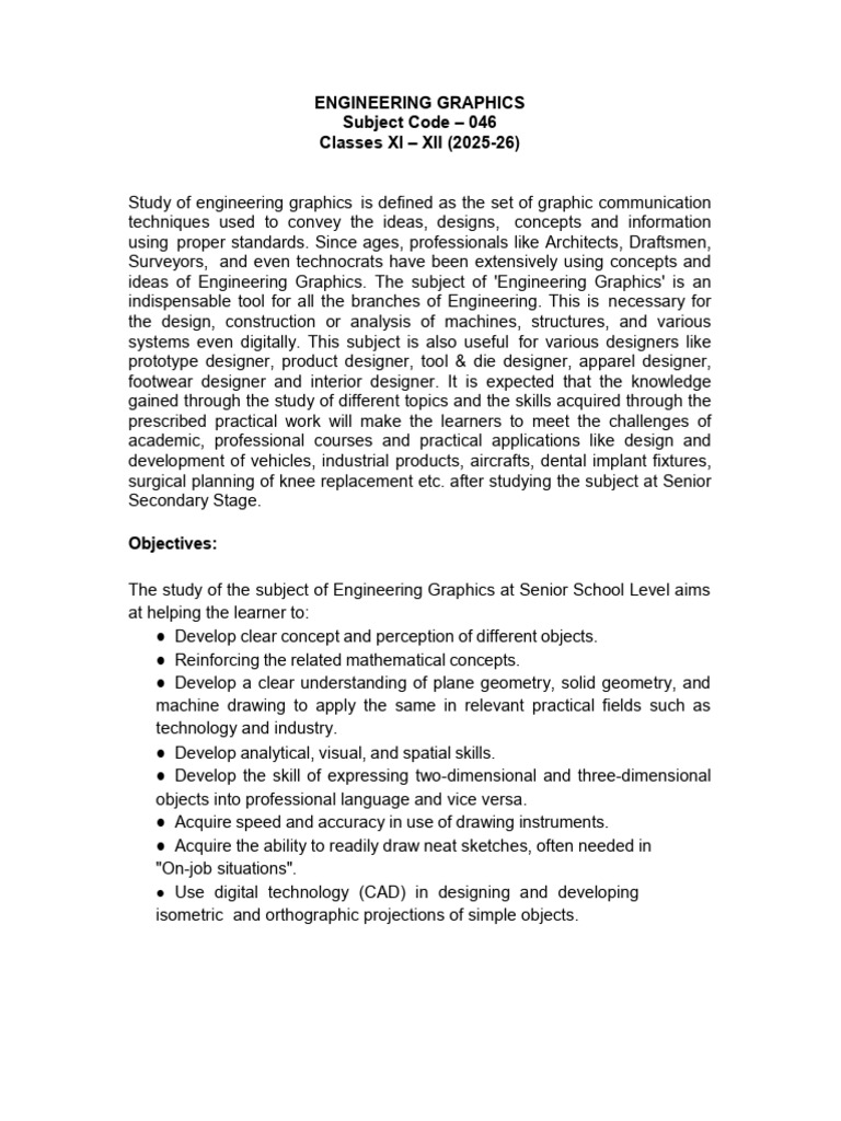 Engineering Graphics SrSec 2025-26 | PDF | Shape | Triangle