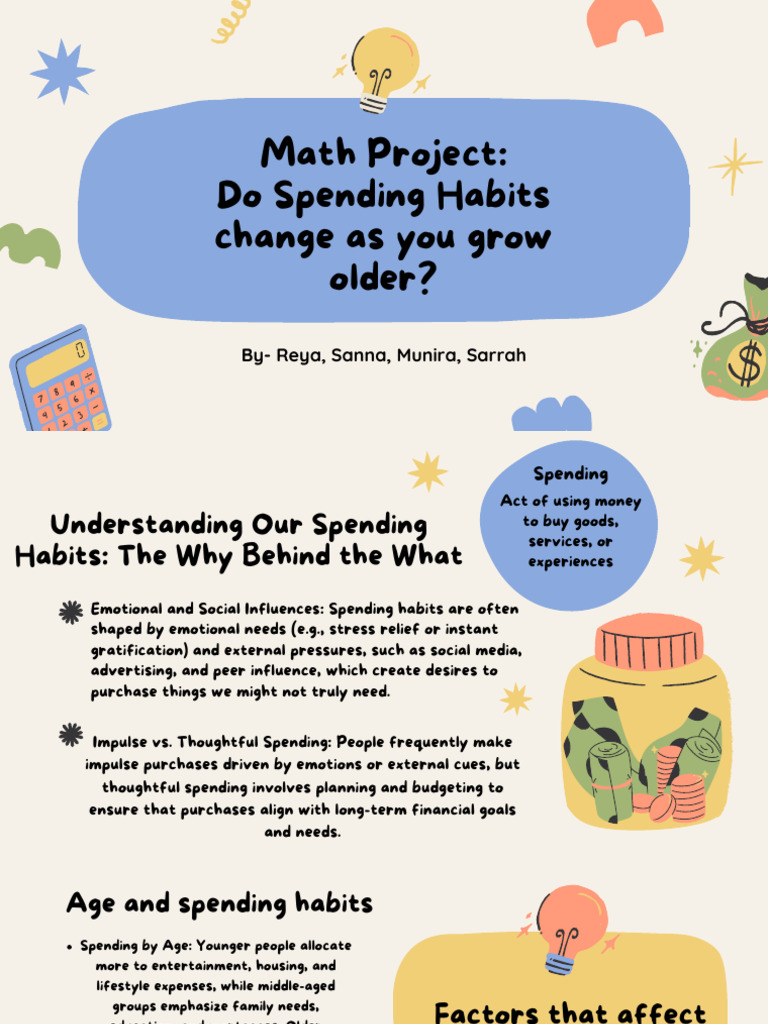Math Project Do Spending Habits Change As You Grow Older | PDF | Income ...