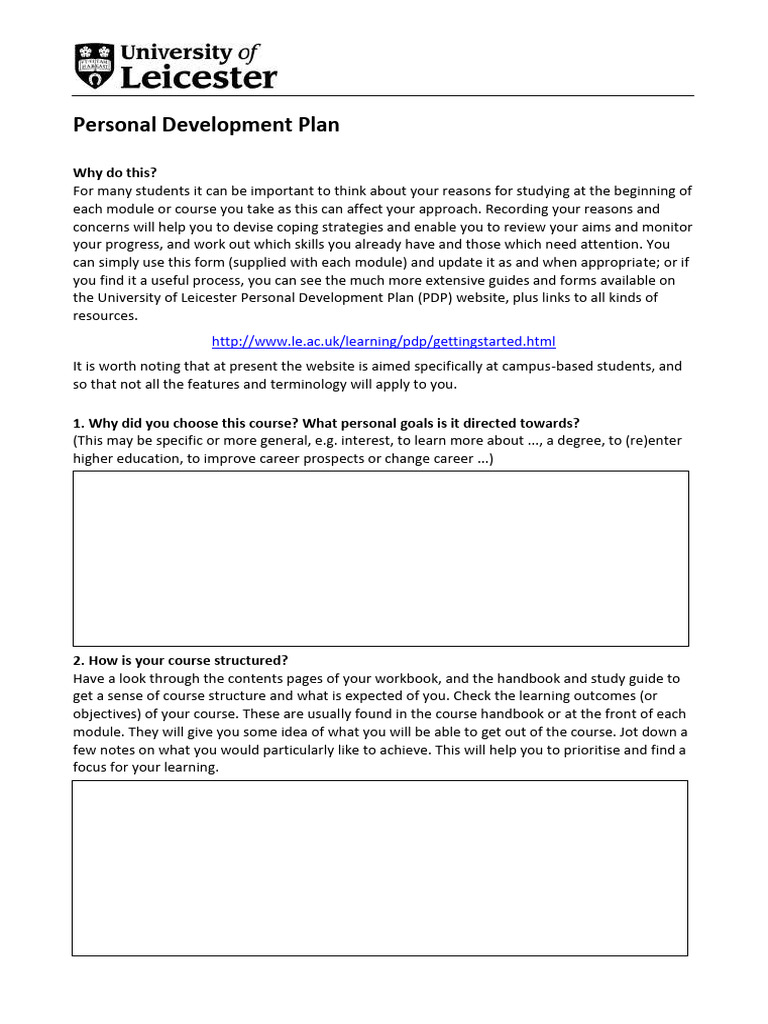 Personal Development Plan | PDF | Learning | Cognitive Science