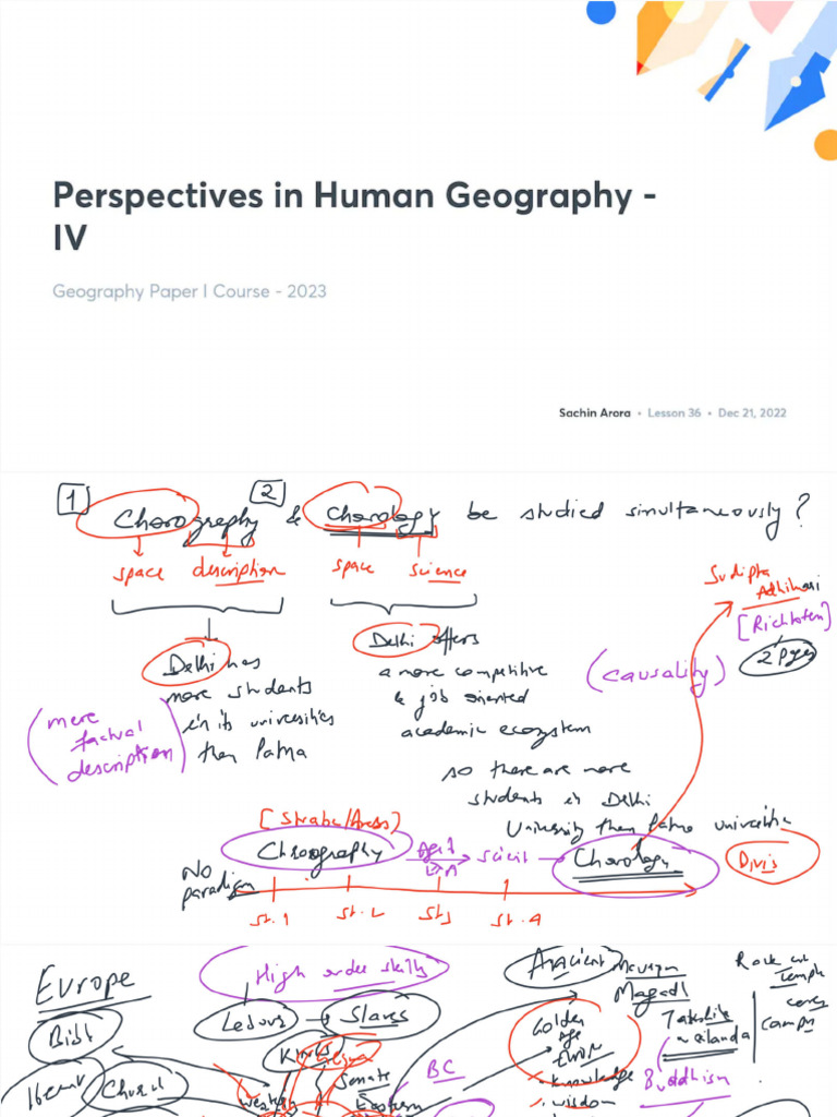 Perspectives in Human Geography IV With Anno | PDF