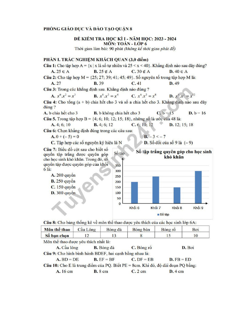 đề thi số 6 (QT) | PDF