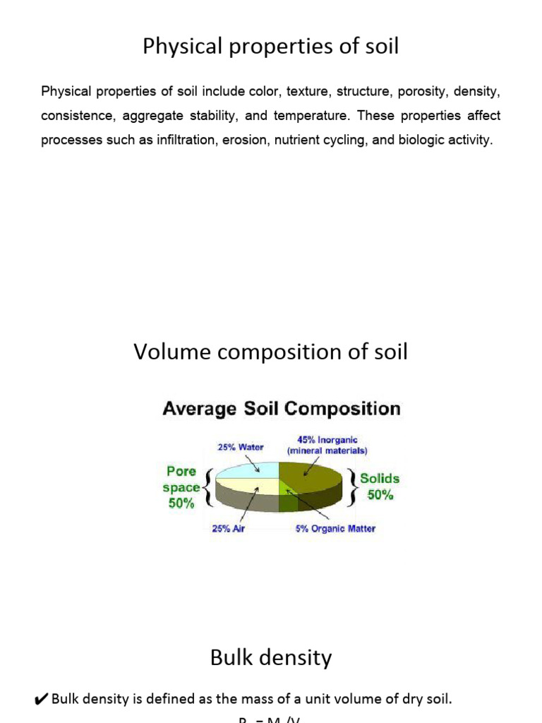 Key Physical Properties of Soil | PDF | Porosity | Soil