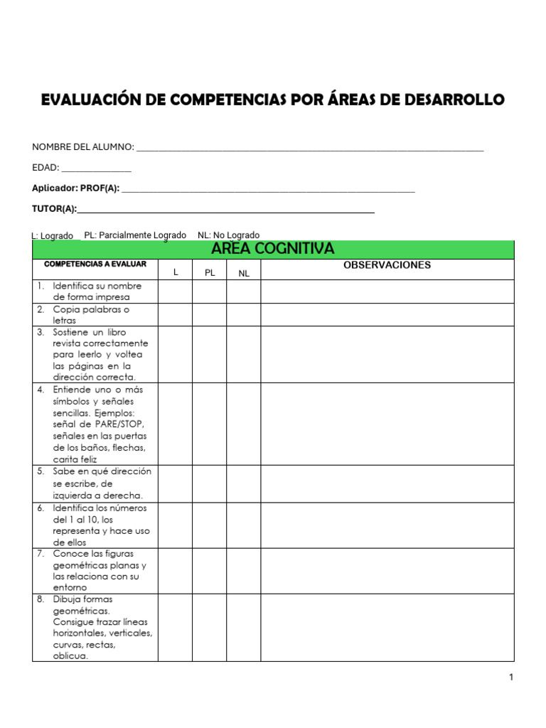 Formato Evaluación Dif | PDF | Educación especial | Aprendizaje