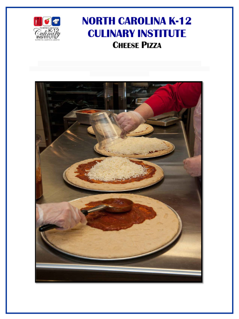 North Carolina K-12 Cheese Pizza Recipe | PDF