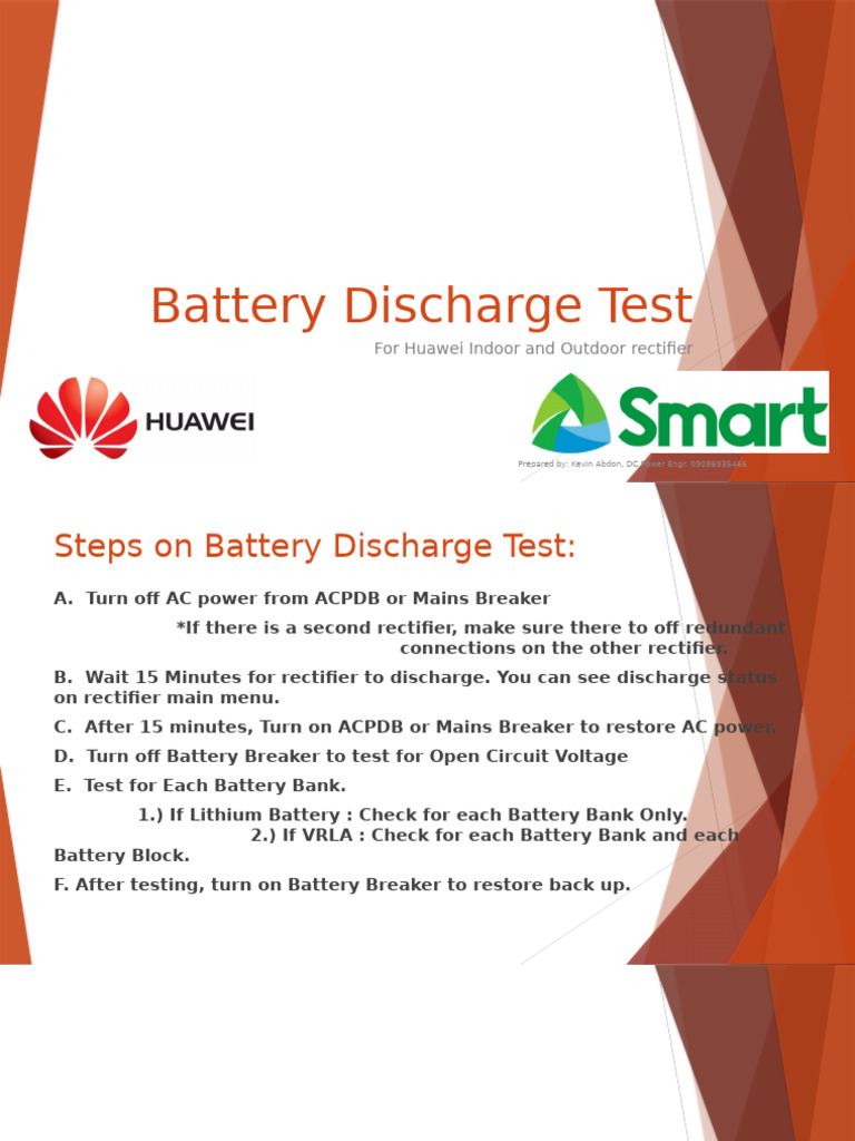Battery Discharge Test Procedure(4) | PDF
