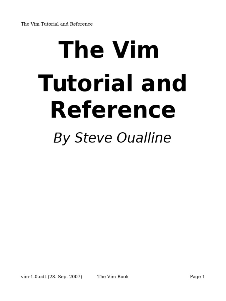 Vim-1 0 | PDF | Command Line Interface | Software Engineering