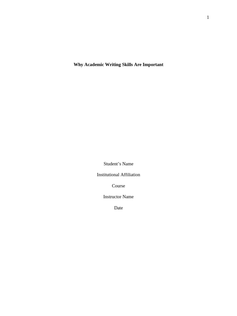 Why Academic Writing Skills Are Important - Edited | PDF | Skill | Writing