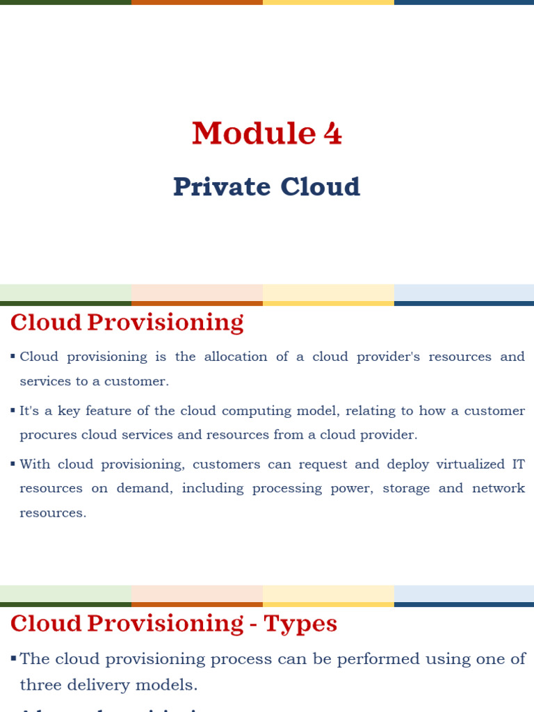 9-Cloud Provisioning and Managing Private Cloud-12!09!2024 (1) | PDF | Cloud Computing | Open Stack