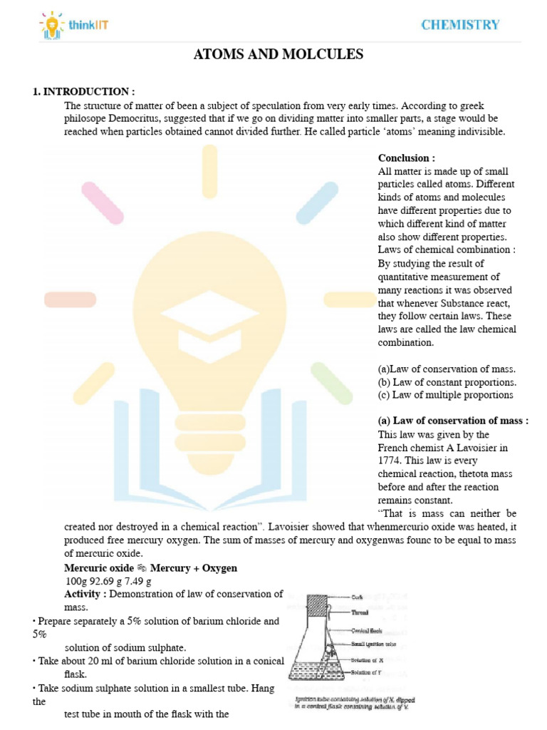 Understanding Atoms and Molecules | PDF | Ion | Molecules