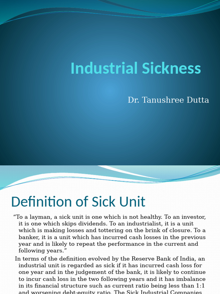 Indusrial Sickness | PDF | Economies | Business