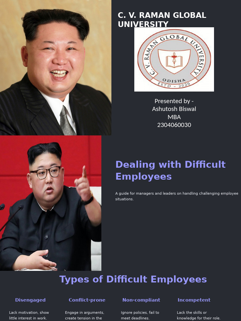 Managing Difficult Employees Guide | PDF | Cognition | Psychological ...
