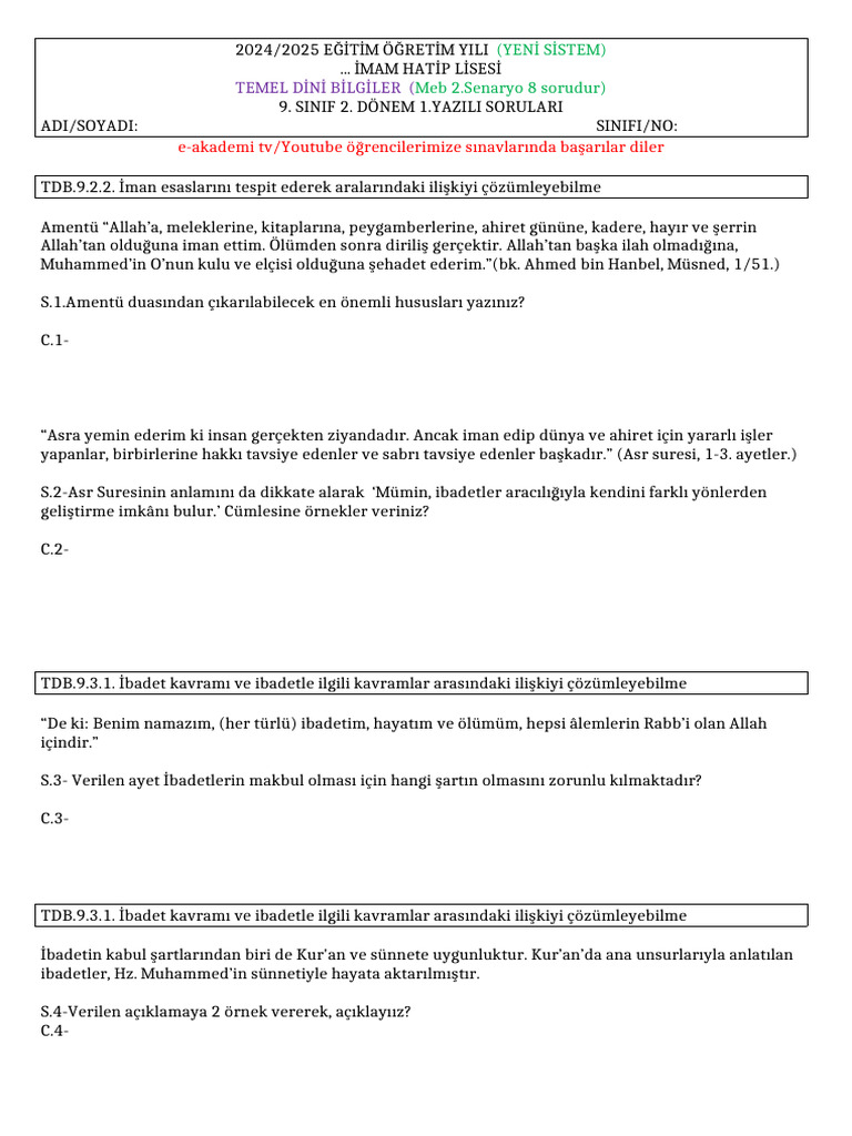 9 (ihl) TDB 2.1. soru | PDF