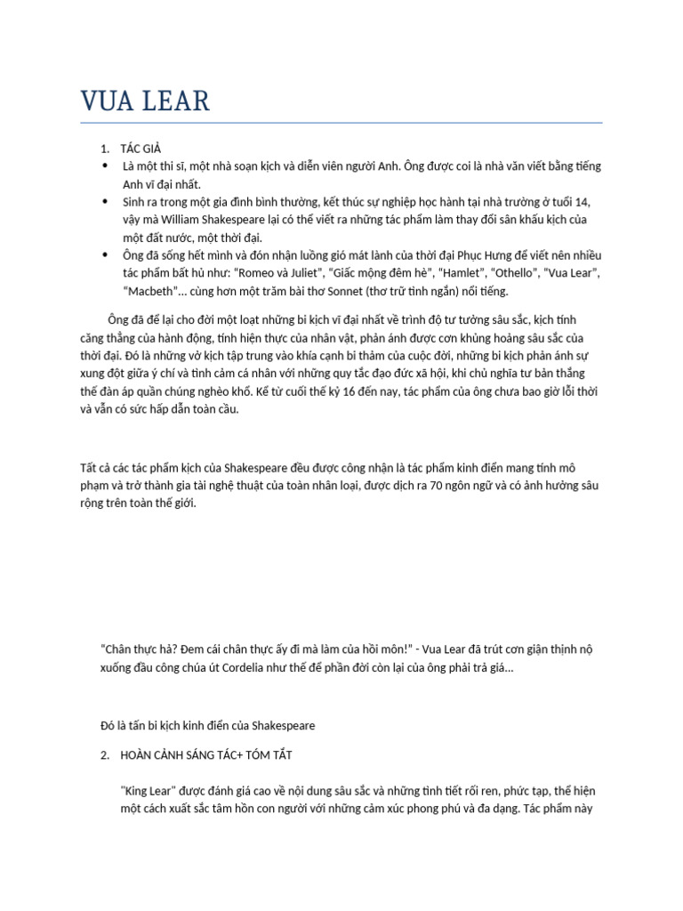 Vua Lear | PDF