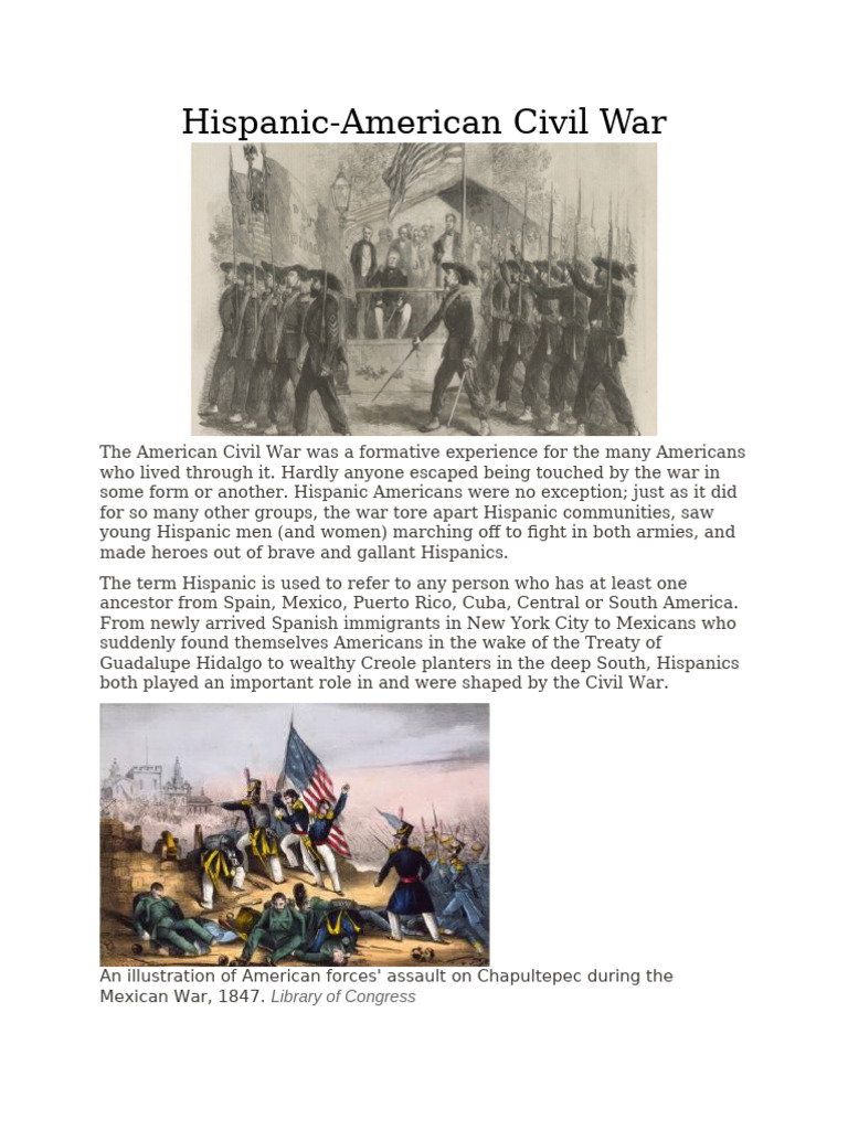 Hispanic in American civil War | PDF | Confederate States Of America ...