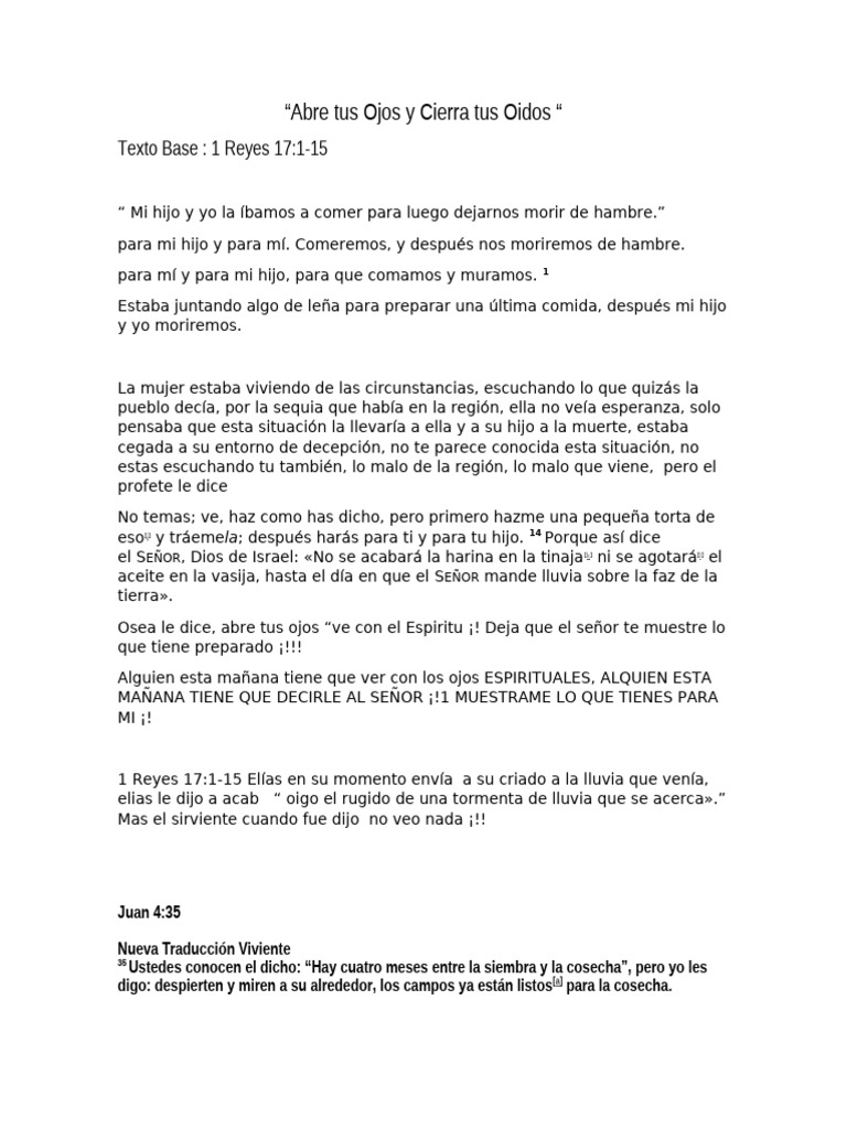 Abre Tus Ojos y Cierra Tus Oidos | PDF
