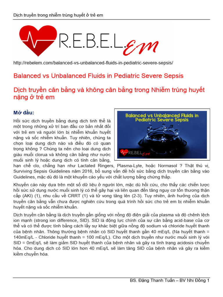 13 Balanced Vs Unbalanced Fluids in Pediatric Severe Sepsis | PDF
