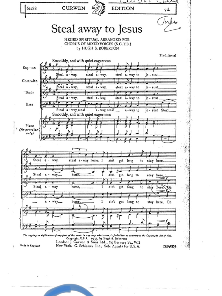 Steal Away To Jesus | PDF