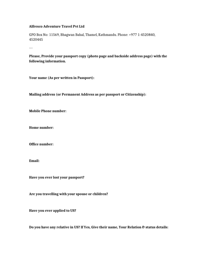 Alfresco_Travel_Form | PDF