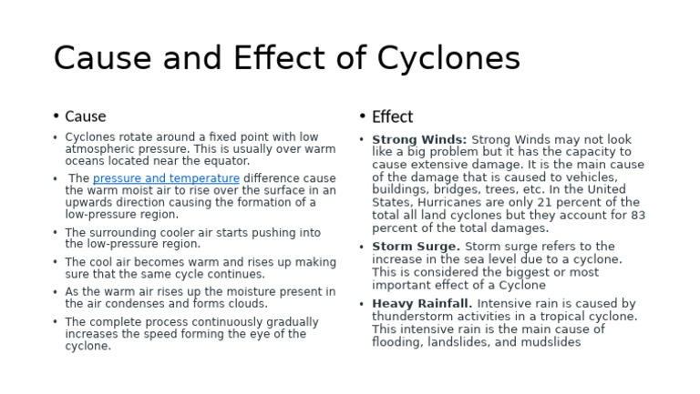 Cause and Effect of Cyclones | PDF