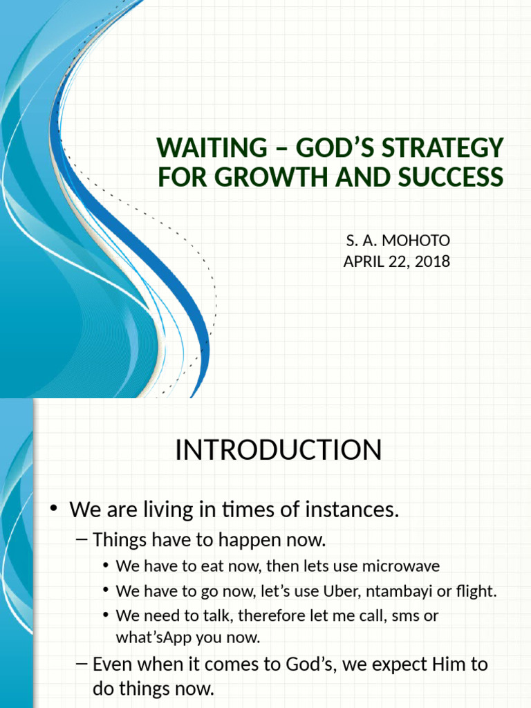 Waiting - God's Strategy | PDF